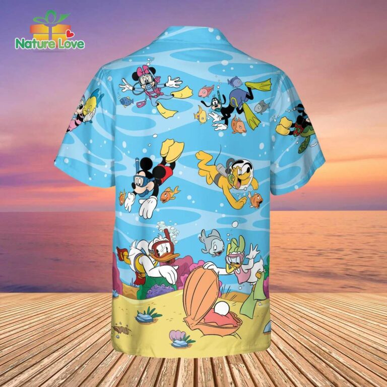 Disney Dive Mickey And Friends Hawaiian Shirt, Disney Family Vacation ...