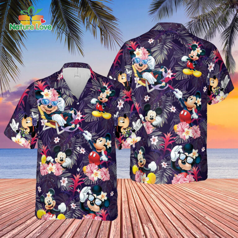 Mickey And Minnie Hawaiian Shirt, Mickey And Friends Summer Beach Shirt ...