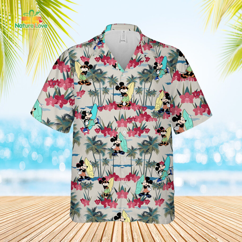 Mickey Vacation Surfing Hawaiian Shirt, Disney Mickey Summer Beach ...