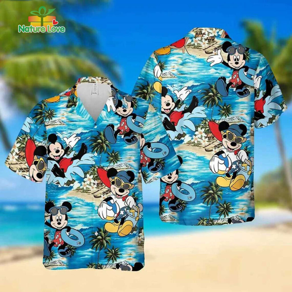 Mickey Mouse Summer Beach Funny Hawaiian Shirt, Mickey Mouse Aloha ...
