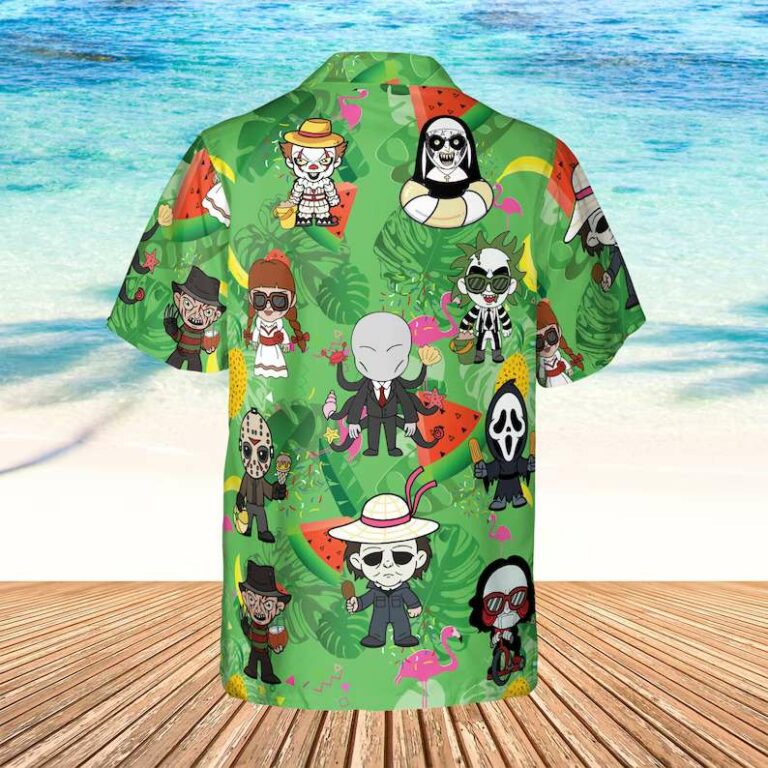 Horror Characters Halloween Hawaiian Shirt, Horror Aloha Vibes Beach ...