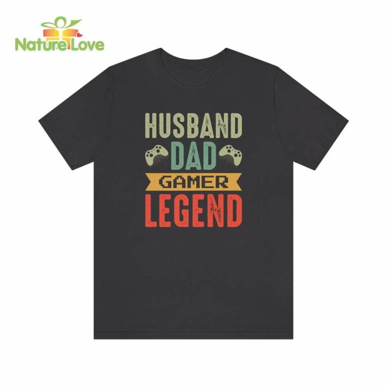 Husband Dad Gamer Legend Shirt, Fathers Day Gift For Gamer Dad From ...