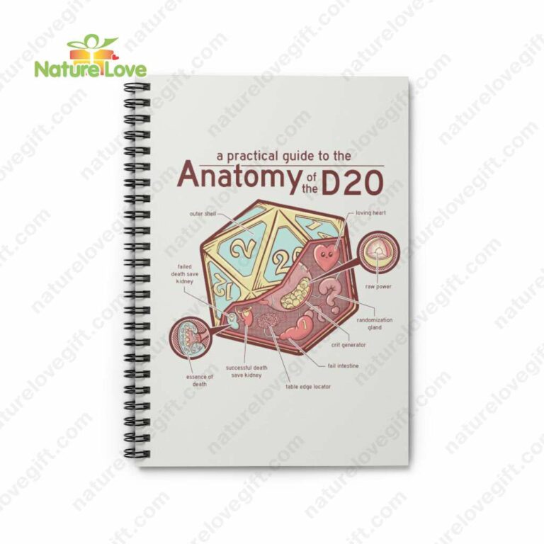 Anatomy Of The D20 Notebook DnD Dungeons And Dragons Gift - Unique ...