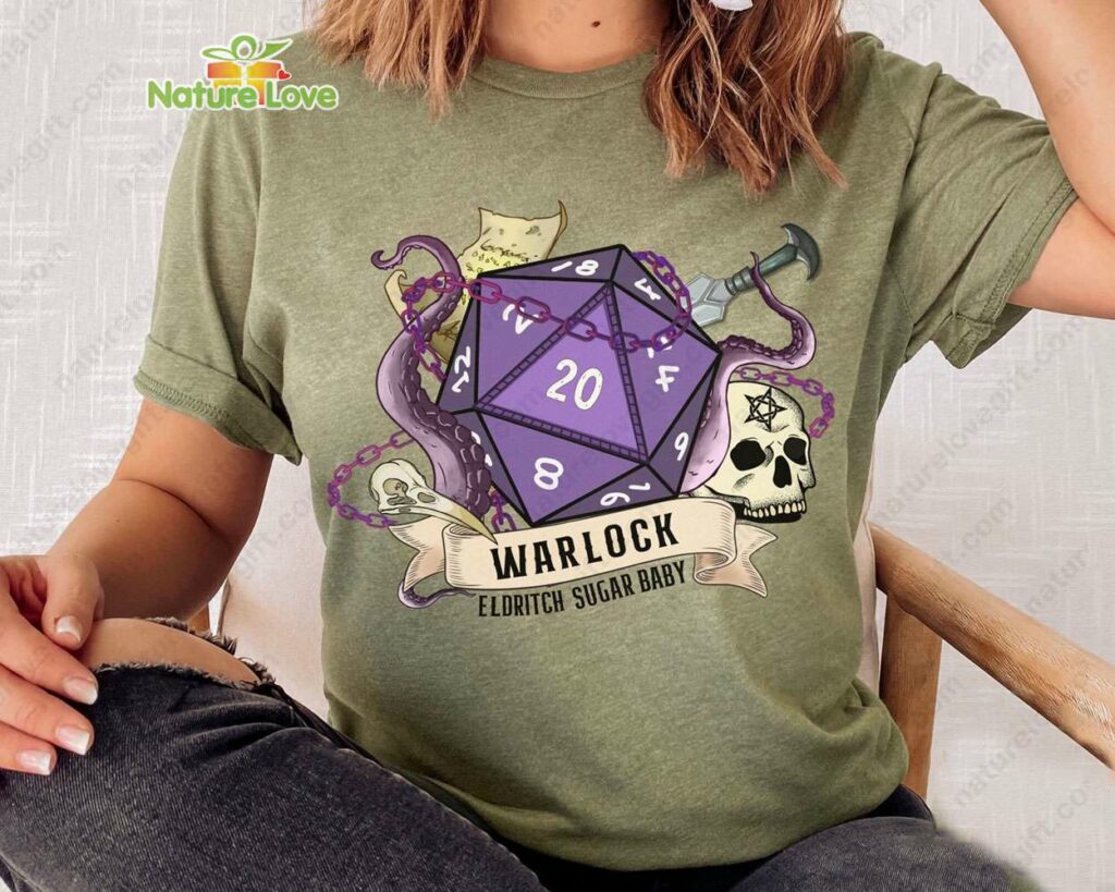 Warlock Dice Eldritch Sugar Baby Shirt DnD Dungeons And Dragons DM Gift ...