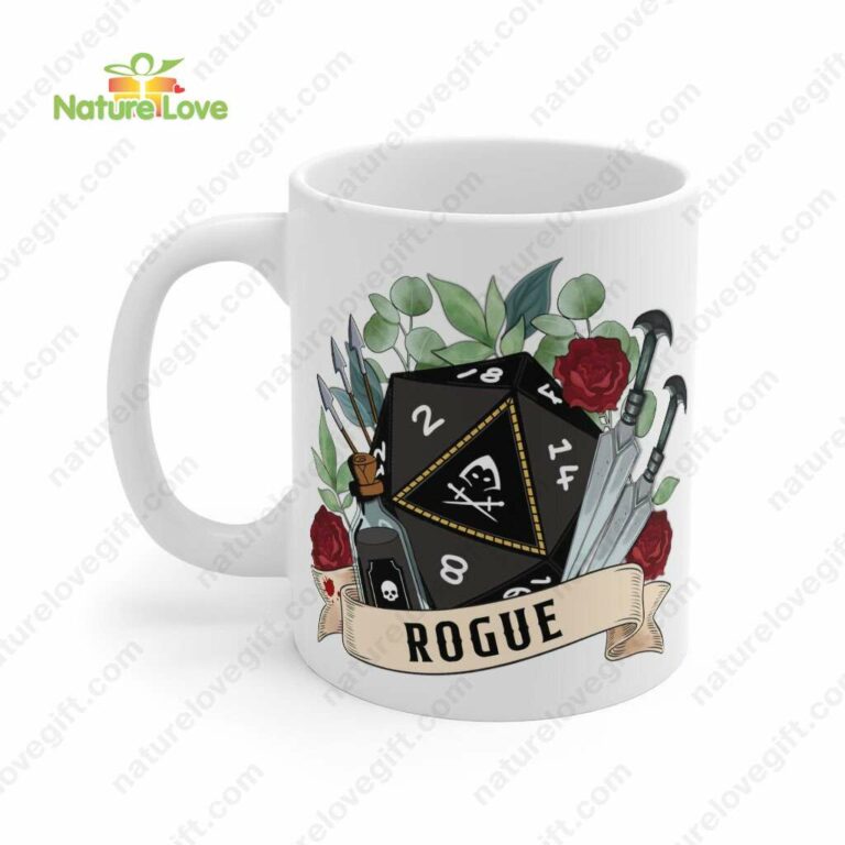 Rogue Dice D20 Mug DnD Dungeons And Dragons Gift - Unique Gifts For ...