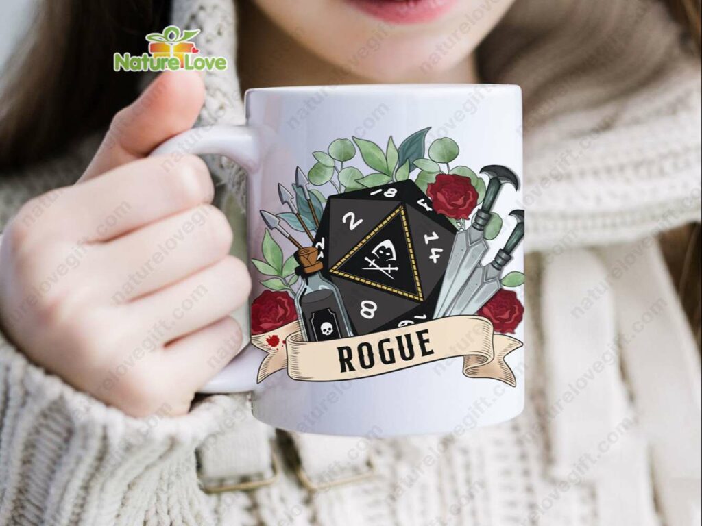 Rogue Dice D20 Mug DnD Dungeons and Dragons Gift - Unique Gifts for ...