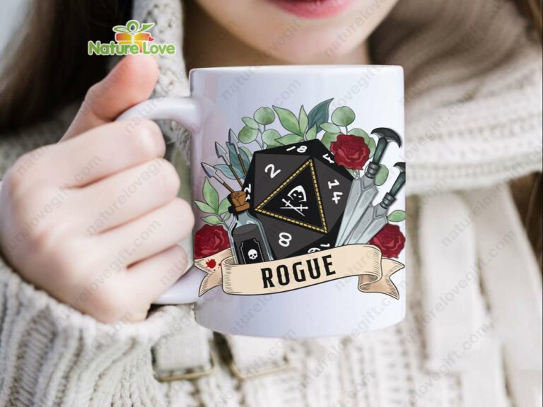 Rogue Dice D20 Mug DnD Dungeons And Dragons Gift - Unique Gifts For ...