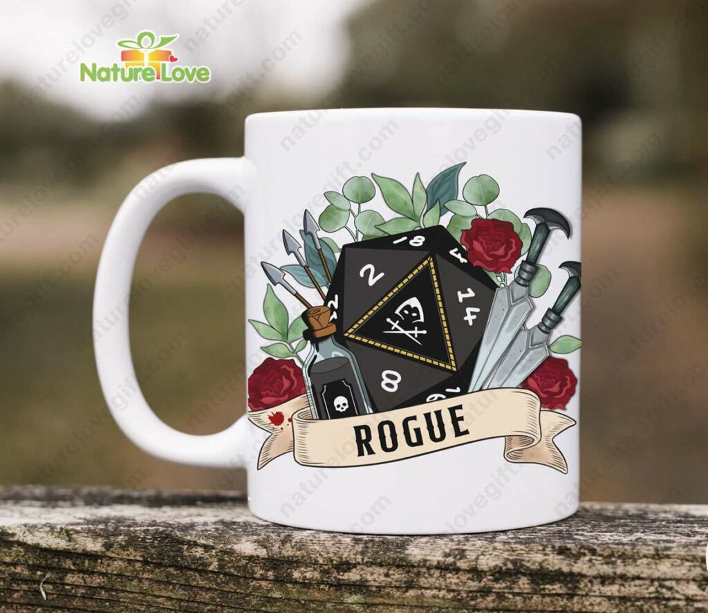 Rogue Dice D20 Mug DnD Dungeons and Dragons Gift - Unique Gifts for ...