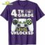 Level Unlocked 4th Grade Shirts First Day Of School T-Shirt Back To ...