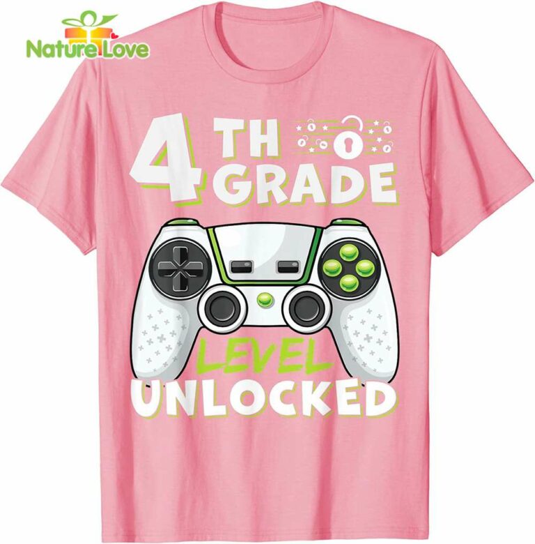 Level Unlocked 4th Grade Shirts First Day Of School T-Shirt Back To ...
