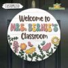 Personalized 3D Flowers Teacher Door Sign Welcome To Classroom Door ...