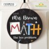 Personalized Math Teacher Door Sign Wooden Classroom Door Hanger For ...