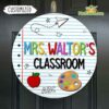 Personalized Art Teacher Door Sign Wooden Classroom Door Hanger Back To ...