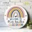 Rainbow Personalized Teacher Door Sign Boho Classroom Door Hanger Back ...