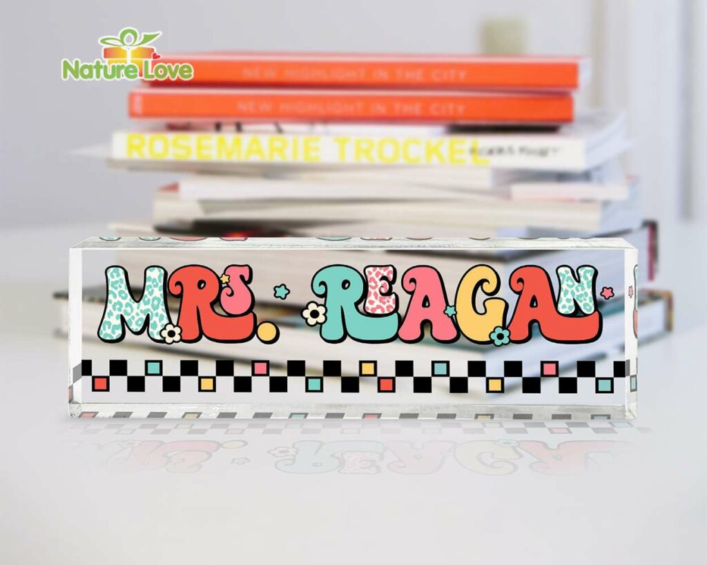 Custom Teacher Desk Name Plate Acrylic Desk Plaque Back To School Gift ...