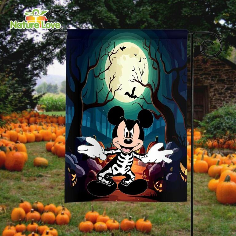 Skeleton Mickey Mouse Happy Halloween Flag, Mickey Mouse Halloween ...