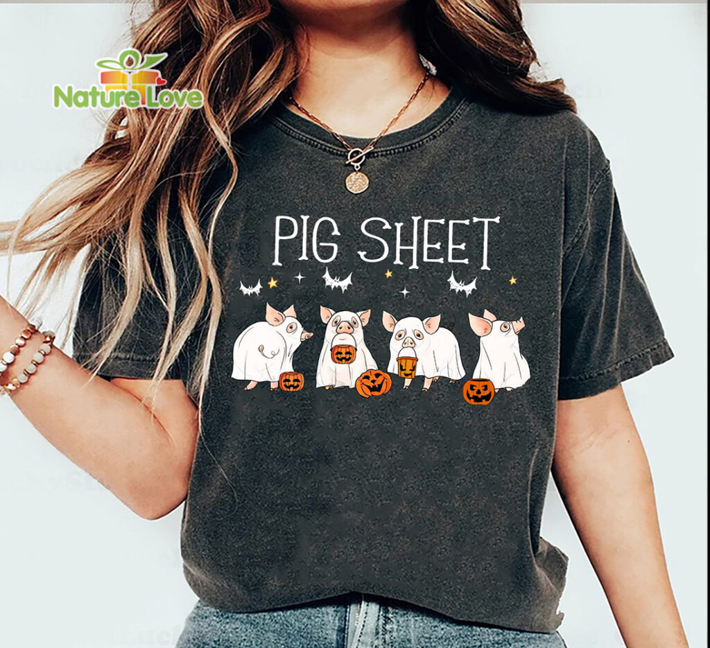 Pig Sheet Ghost Pigs Spooky Halloween Shirt Pig Lover Gift - The best ...