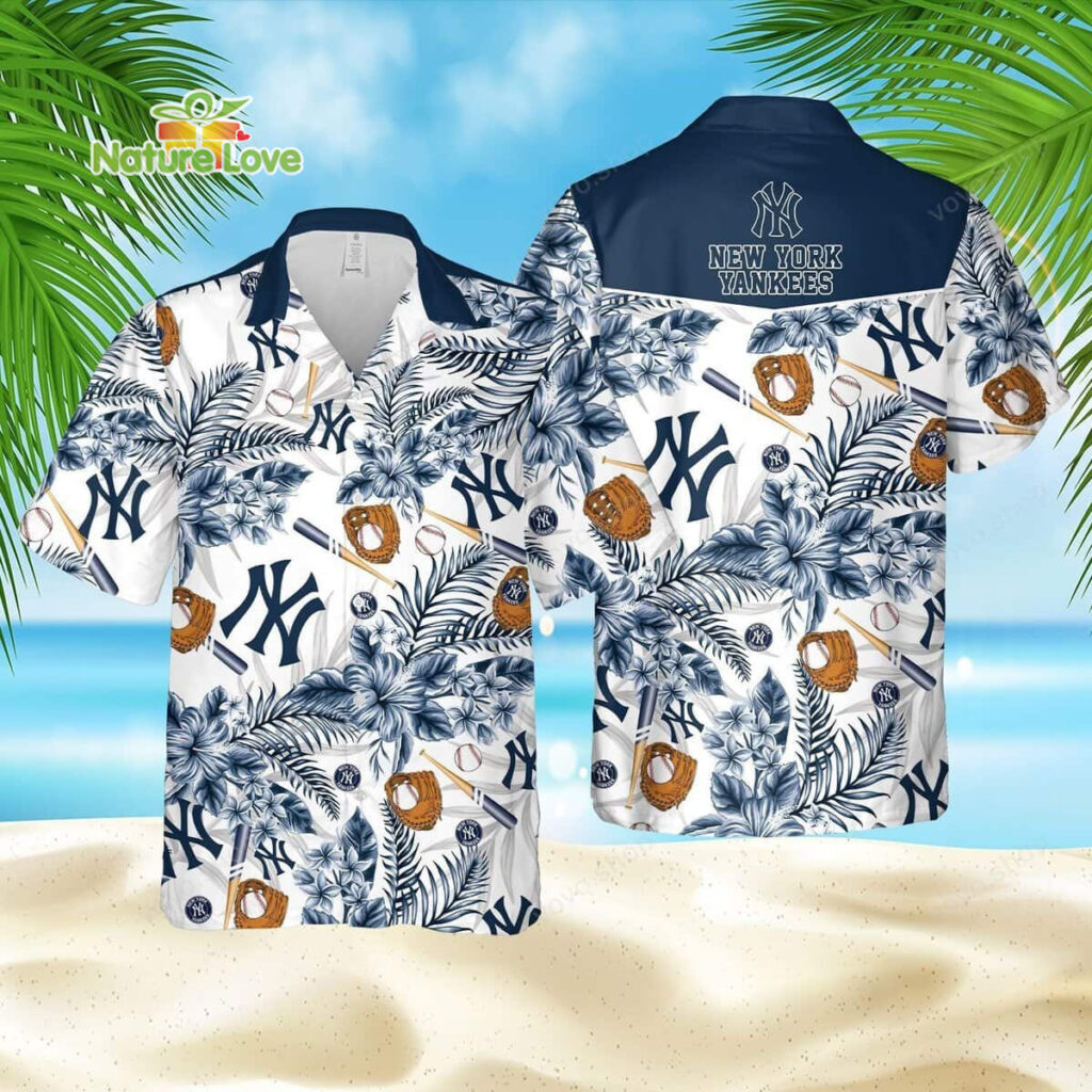 Tropical Floral New York Yankees MLB Hawaiian Shirt - Unique Gifts for ...