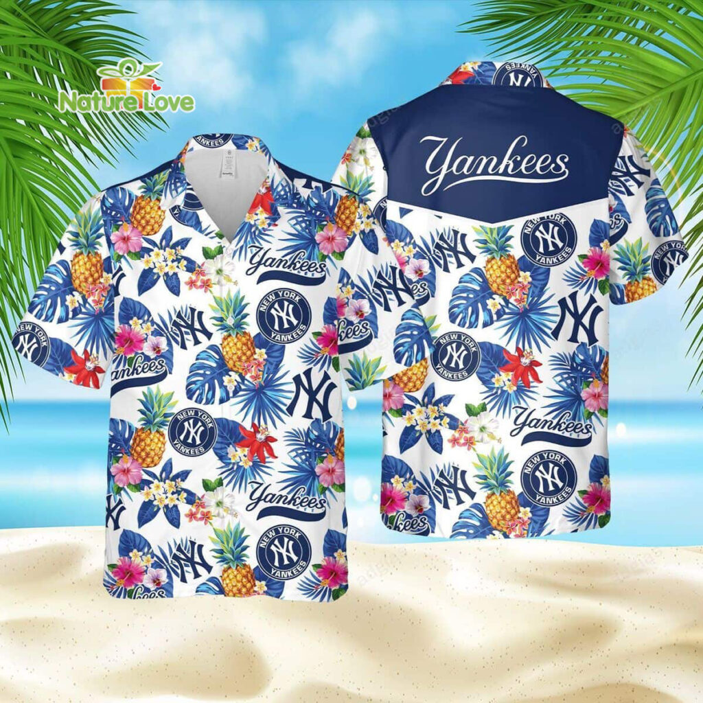 Tropical Floral New York Yankees MLB Hawaiian Shirt - Unique Gifts For ...