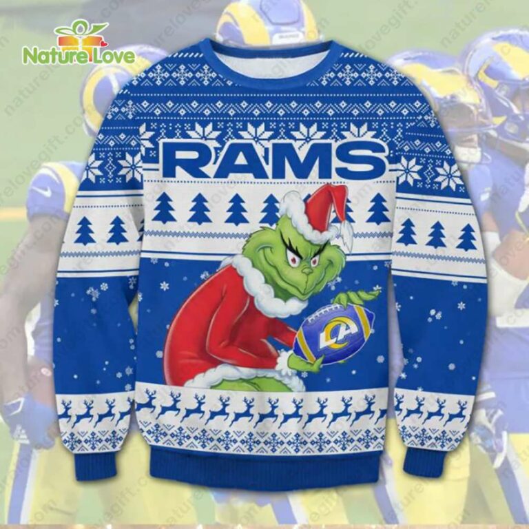 The Grinch Stole Los Angeles Rams NFL Ugly Christmas Sweater - Unique ...
