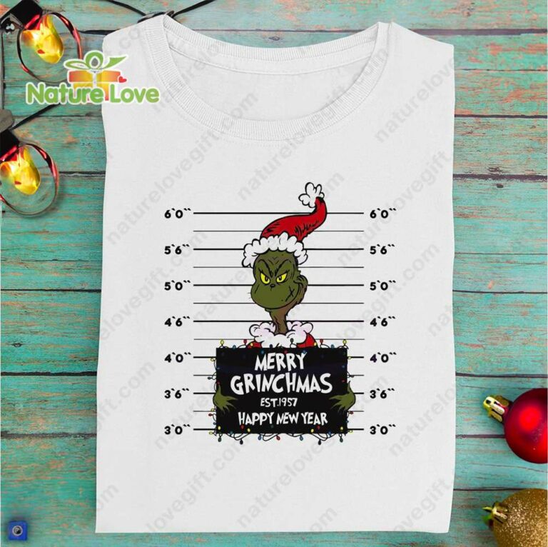 Grinch Trump Mugshot Merry Grinchmas Est 1957 Happy New Year Funny ...