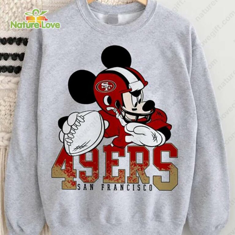 Mickey Mouse San Francisco 49ers Sweatshirt Disney Inspired Game Day ...