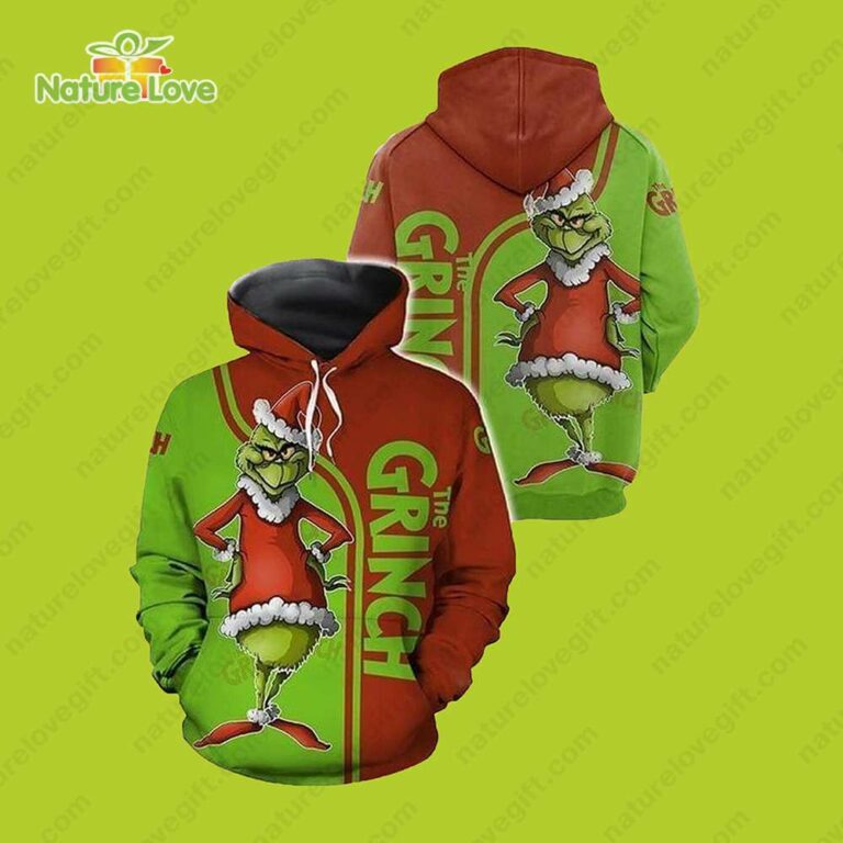 Christmas Funny Grinch Hoodie Grinchmas Santa Grinch Shirt - Unique ...