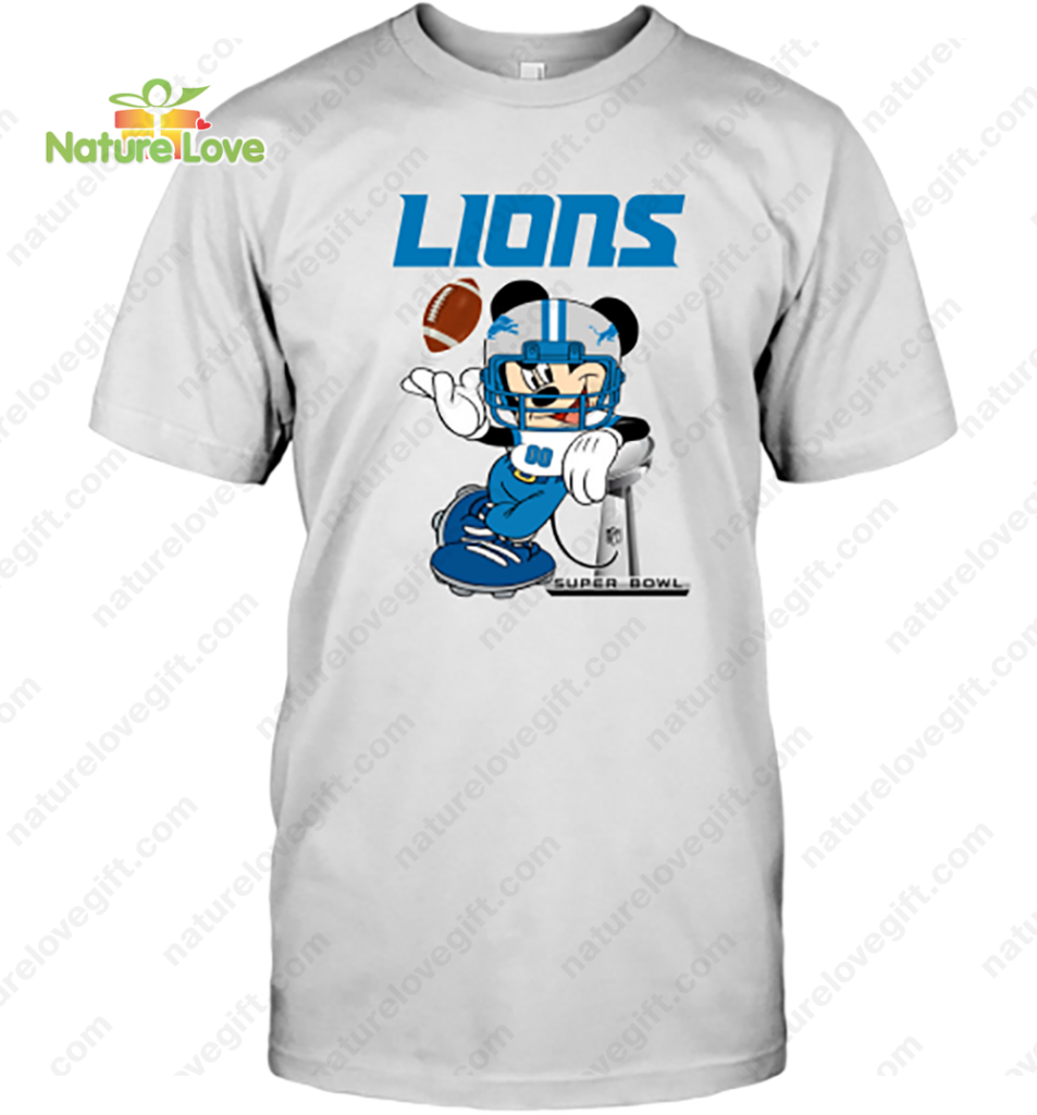 Mickey Mouse Detroit Lions Hoodie Disney Inspired Super Bowl Football ...