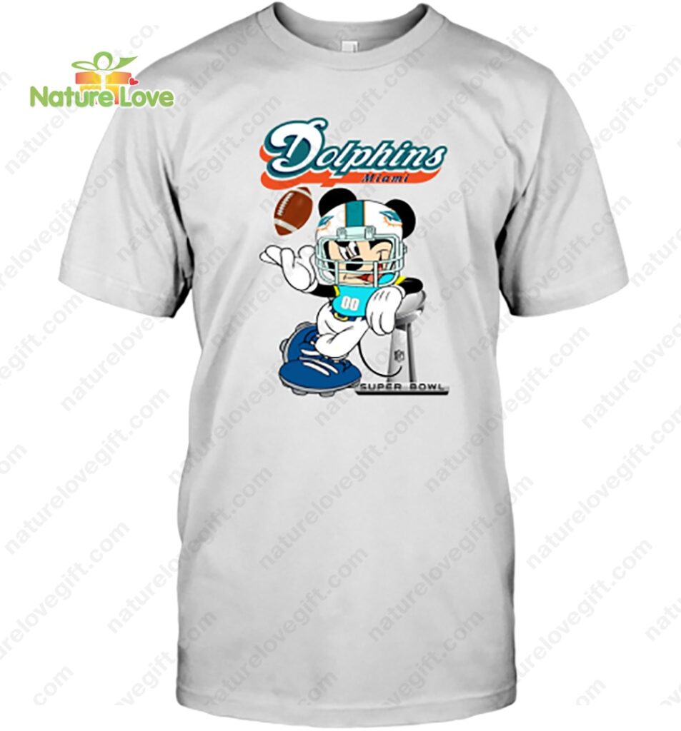 Mickey Mouse Miami Dolphins Hoodie Disney Inspired Super Bowl Football ...