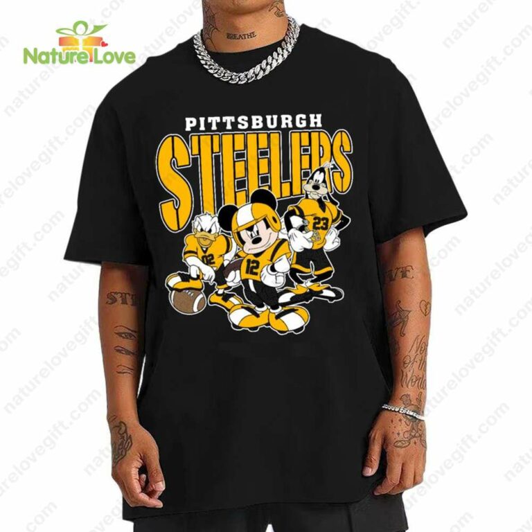 Mickey and Friends Pittsburgh Steelers Hoodie Disney Inspired Game Day ...
