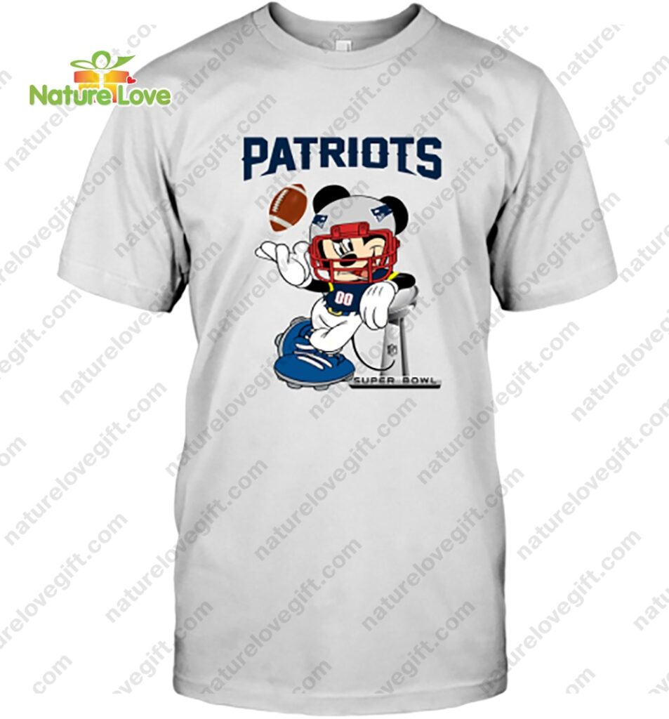Mickey Mouse New England Patriots Tee Disney Super Bowl Football Shirt ...