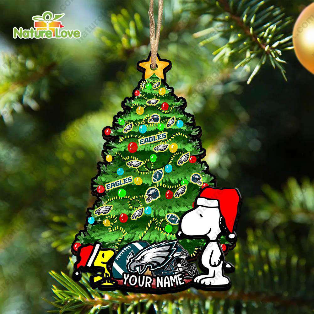 Football Ornament Personalized Philadelphia Eagles Beauty Black Fan ...