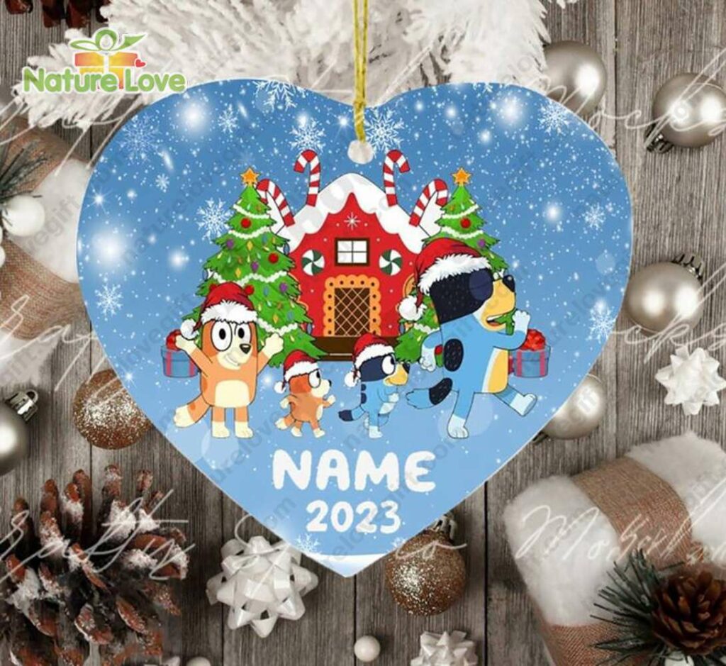 Bluey Personalized Family Ornament Christmas Ornaments With Name ...