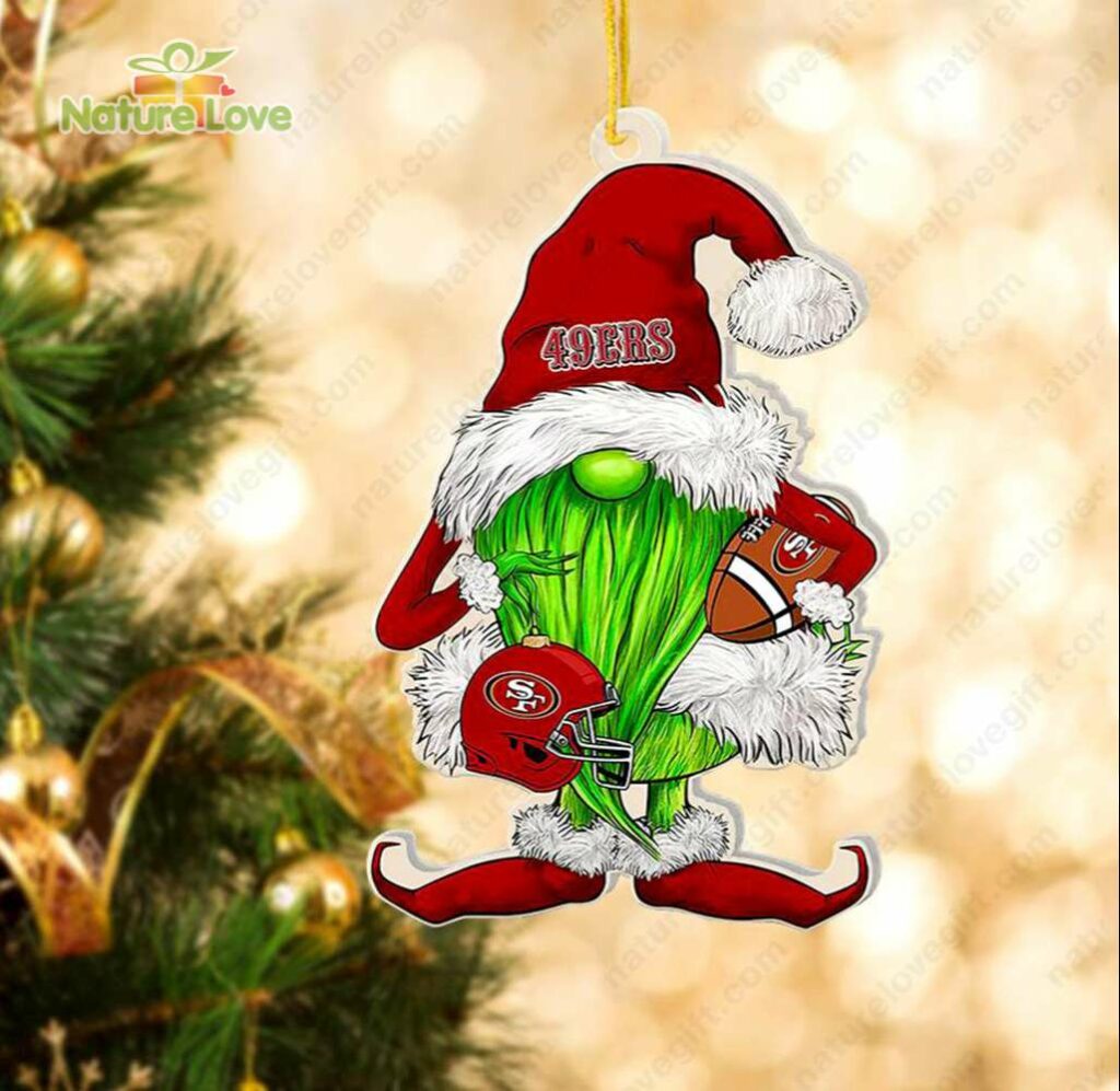 San Francisco 49ers Gnome Christmas Ornament Santa Xmas Tree Decoration ...