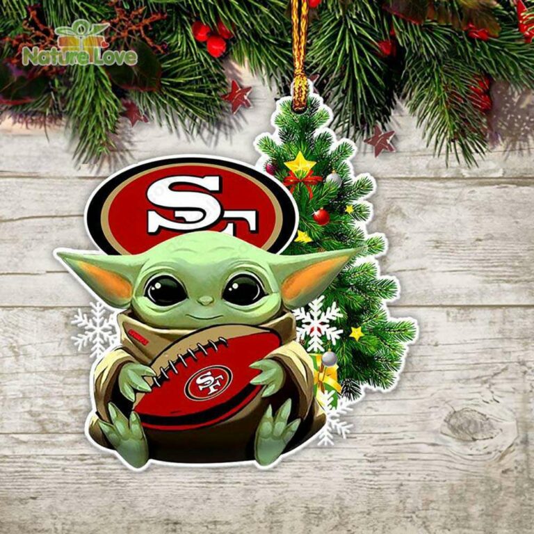 NFL San Francisco 49Ers Baby Yoda Christmas Ornament Xmas Tree ...