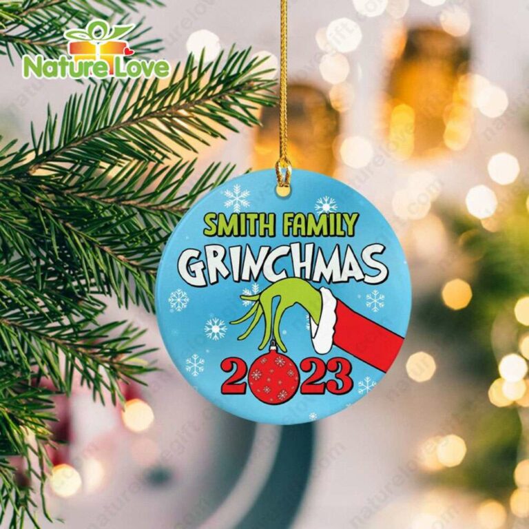 Custom Family Name Grinchs Hand Grinch Christmas Ornament - Unique ...