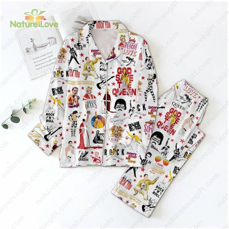 Freddie Mercury Pajamas Set British Singer Queen Band PJs For Freddie's ...