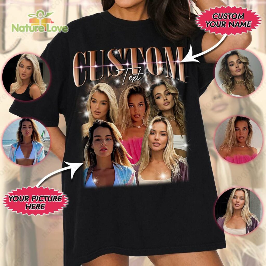 Custom Bootleg Shirt With Girlfriend Face Rap Tee Couple Gift - Unique ...