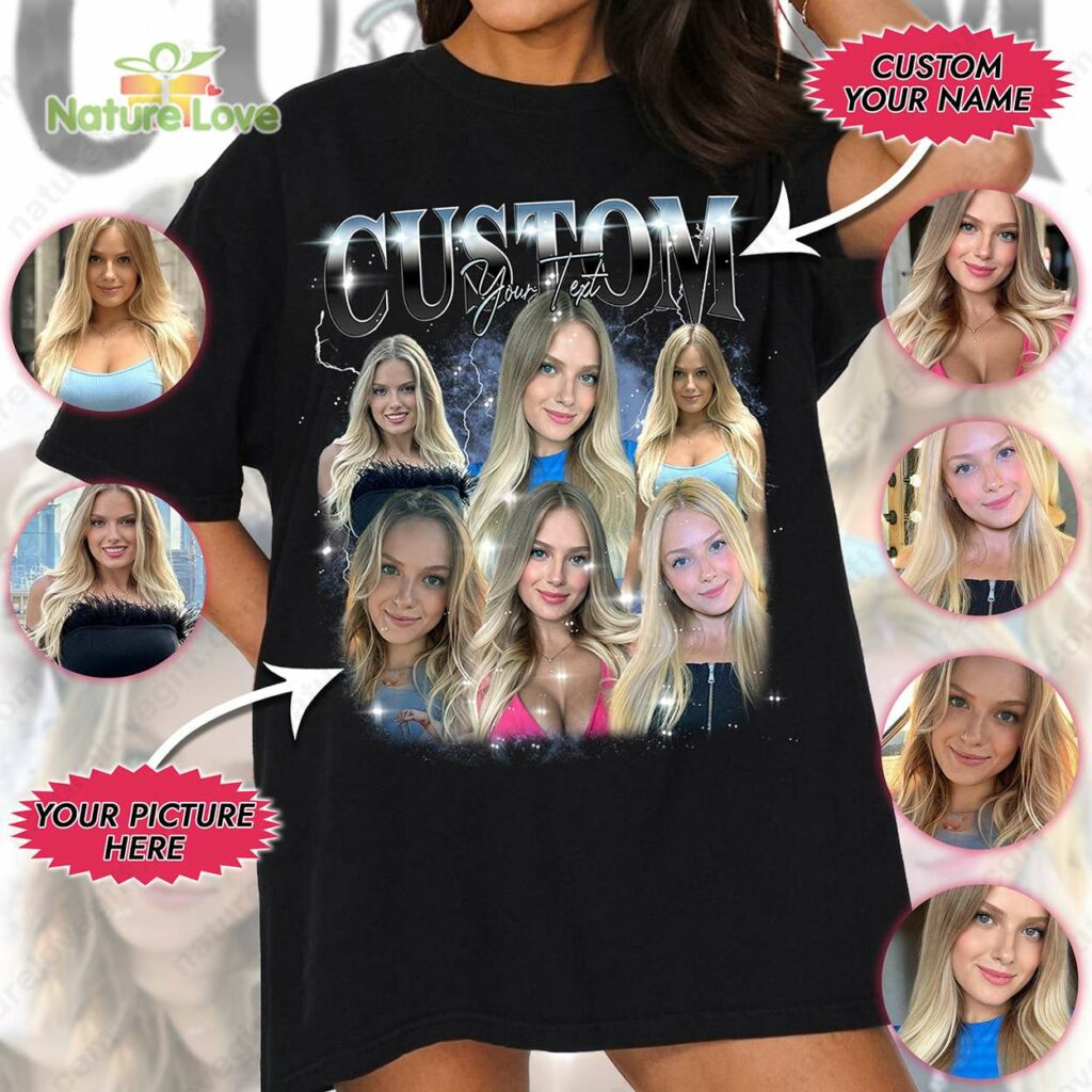 Custom Bootleg Shirt With Girlfriend Face Rap Tee Couple Gift - Unique ...