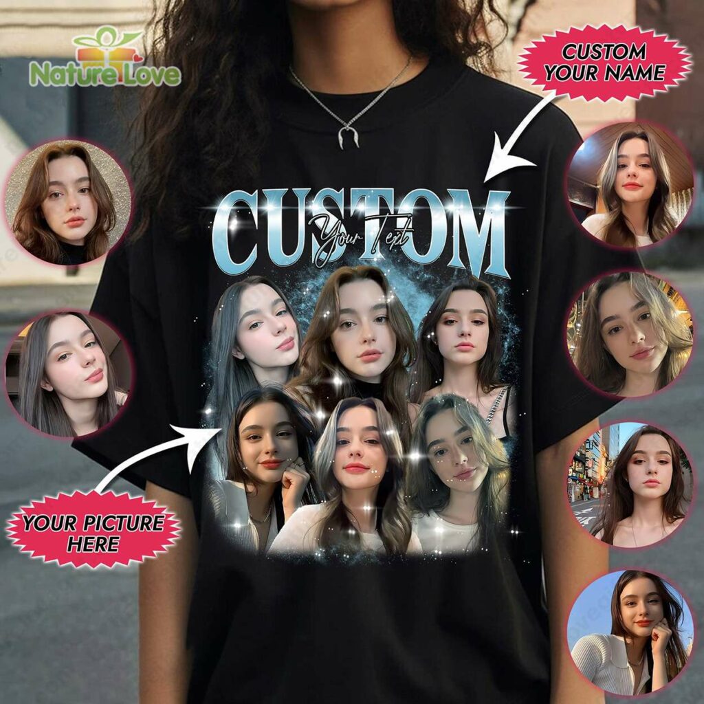 Custom Bootleg Shirt With Girlfriend Face Rap Tee Couple Gift - Unique ...