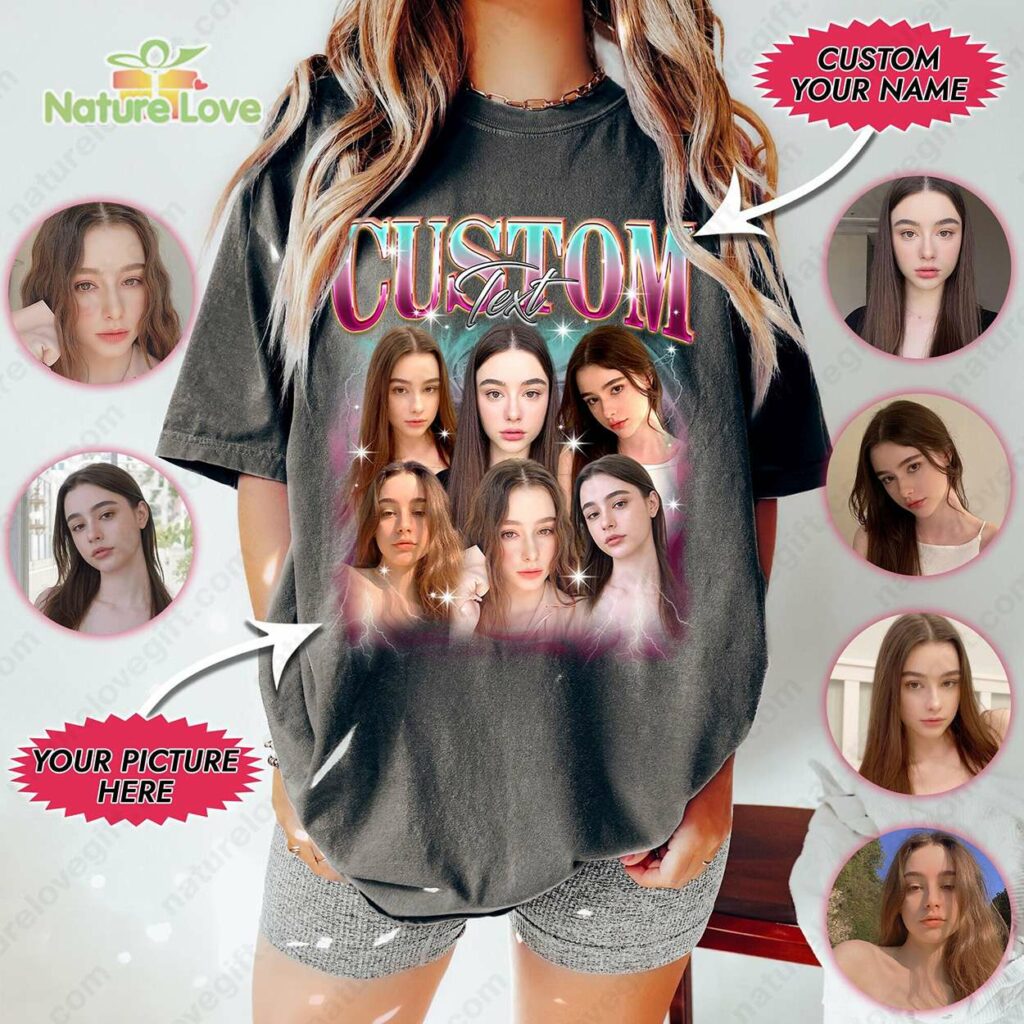 Custom Bootleg Shirt With Girlfriend Face Rap Tee Couple Gift - Unique ...