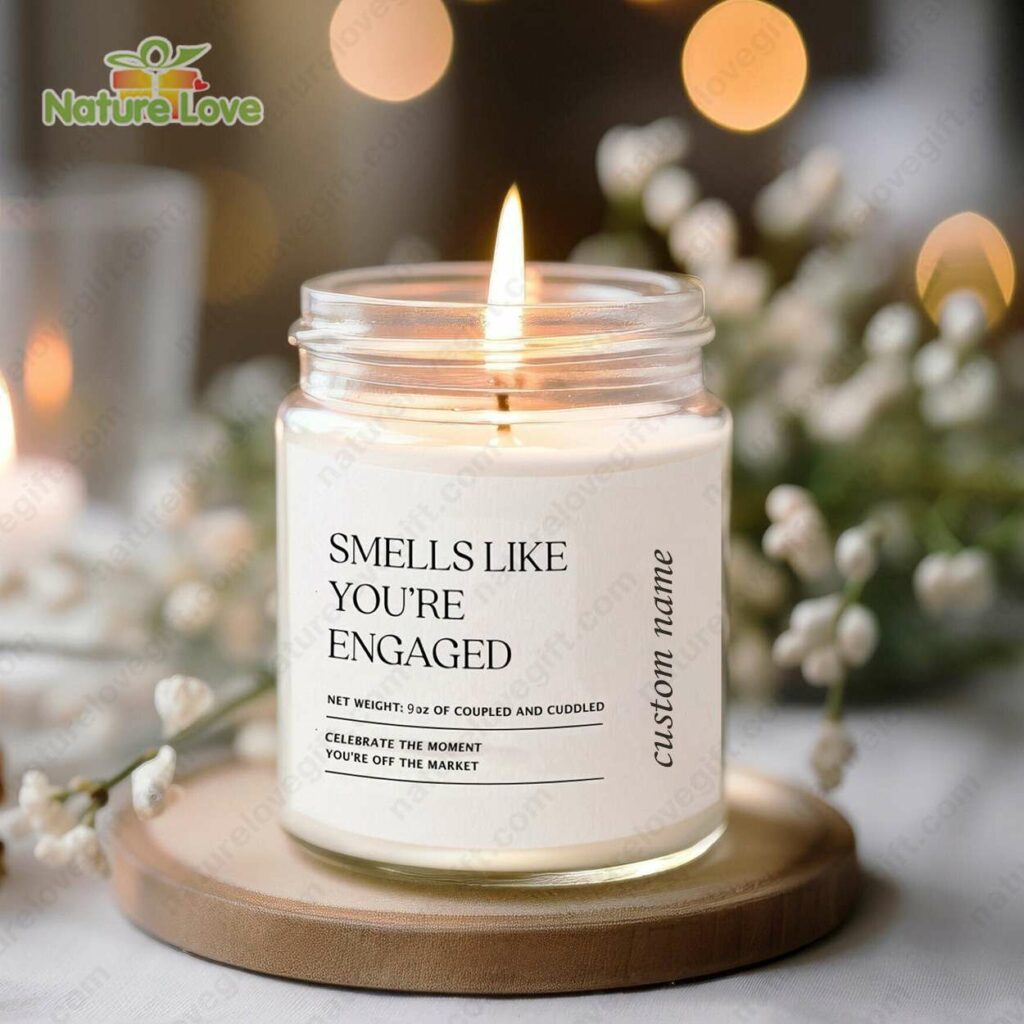 Smell Like Youre Engaged Personalized Candle Funny Engagement Gift ...