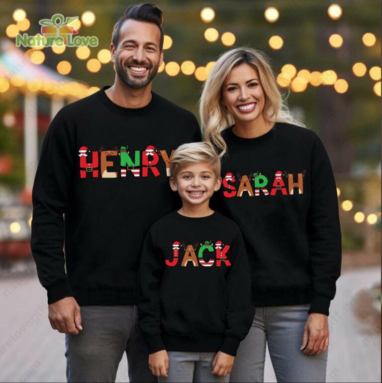 Personalized Matching Family Shirt Christmas Outfit Gift for Mom Dad ...