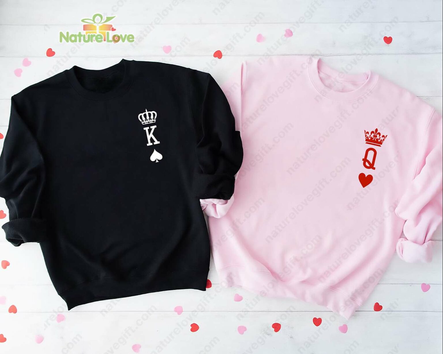 King And Queen Matching Shirts For Couples Valentines Day Gift - Unique ...