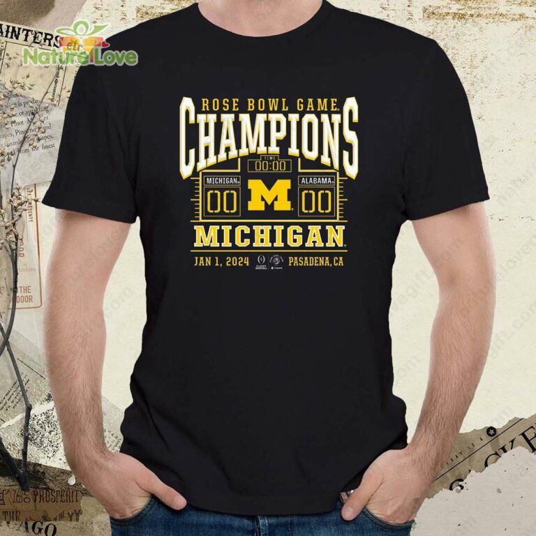Michigan Rose Bowl Shirt Commemorate Michigan's 2024 Victory