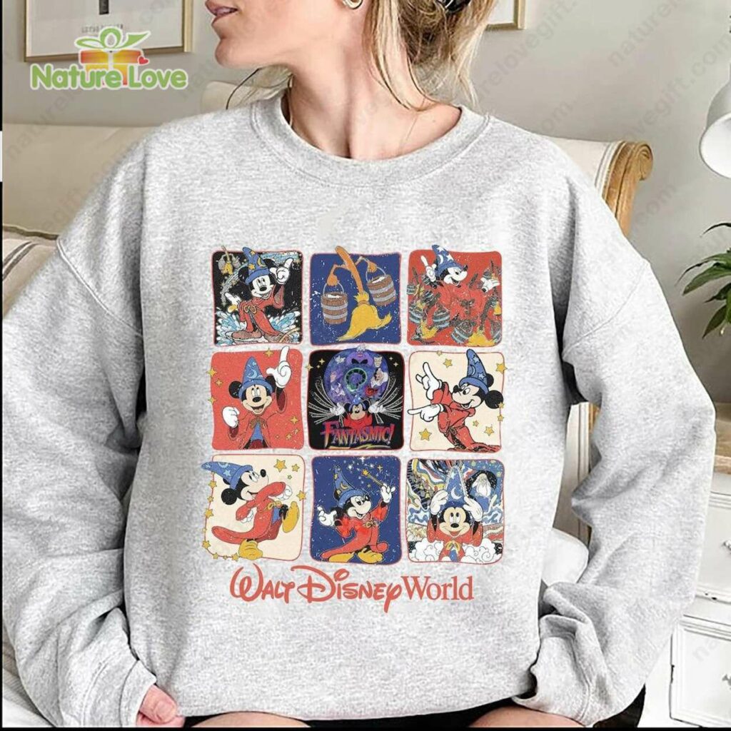 Vintage Disney Fantasia Sorcerer Mickey Mouse Magic Wizard Shirt - The ...