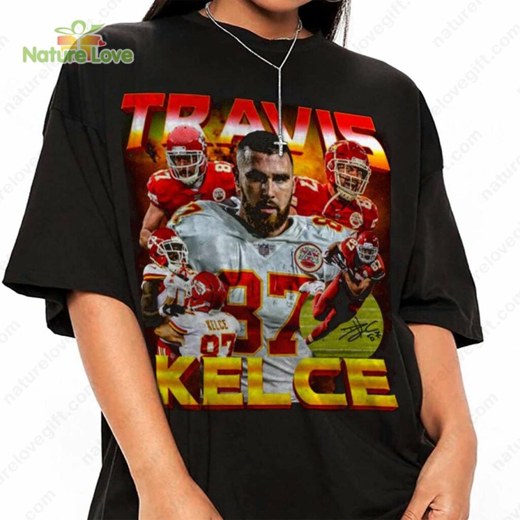 Travis Kelce Bootleg Kansas City Chiefs Shirt Football Graphic Tee ...