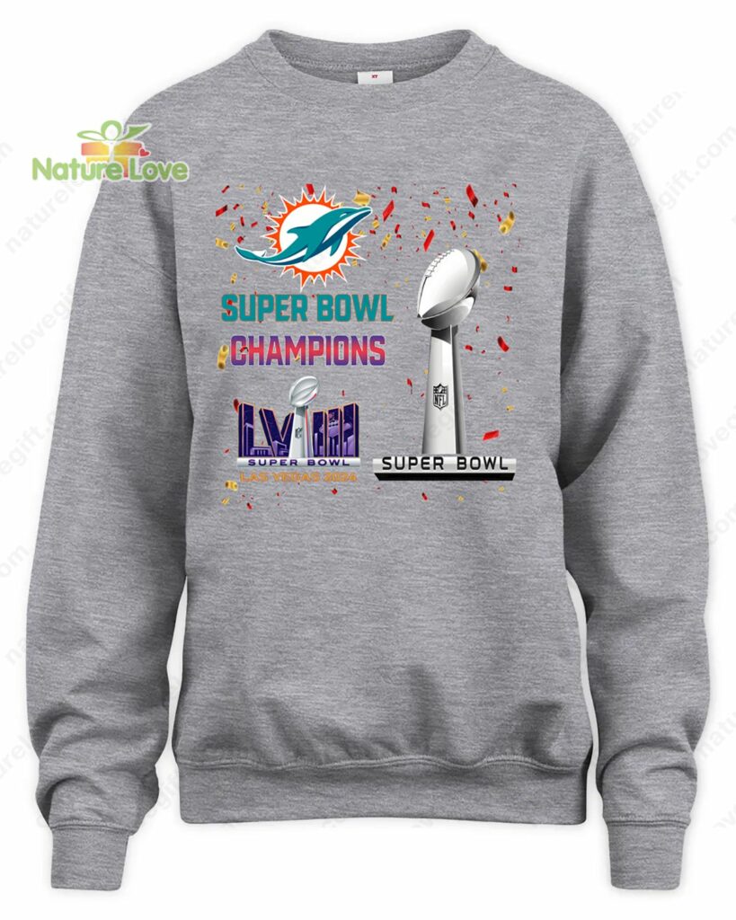 Miami Dolphins Super Bowl LVIII 2024 Las Vegas Champions Shirt - The ...