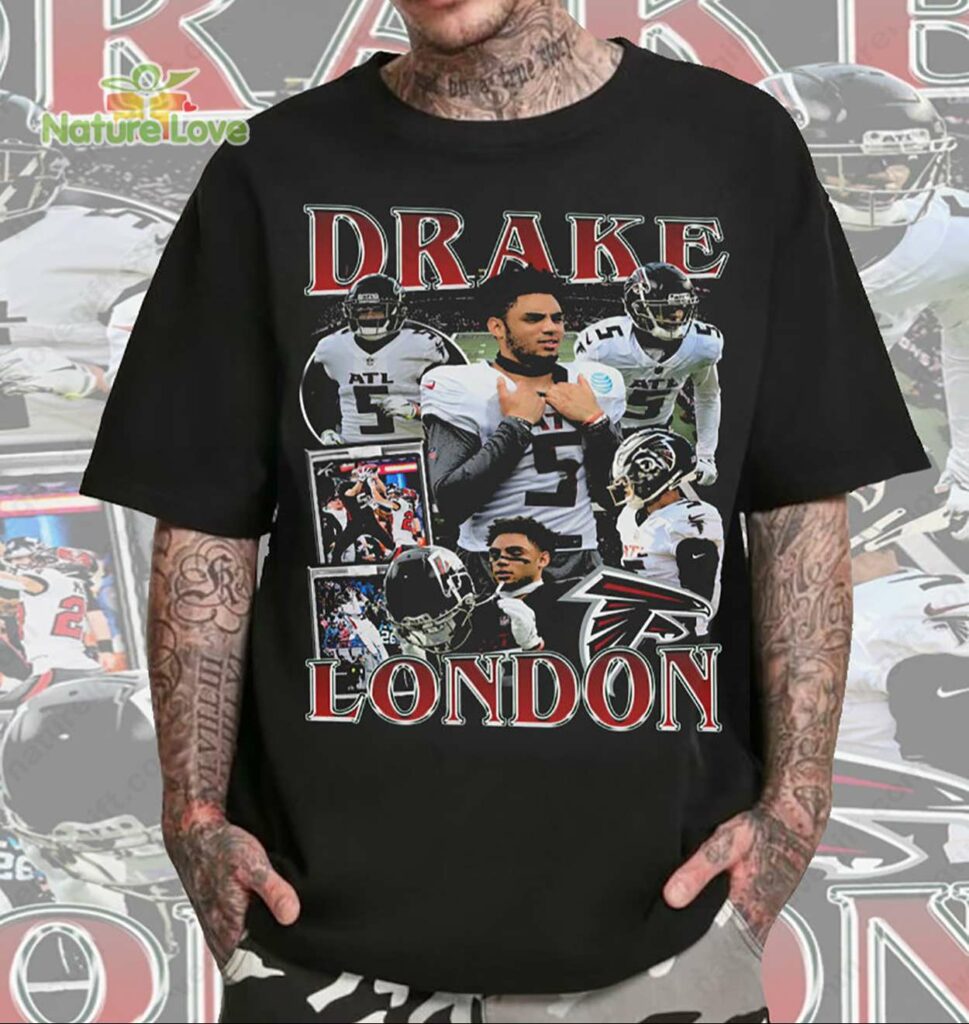 Atlanta Falcons Drake London Bootleg Shirt Football Graphic Tee ...