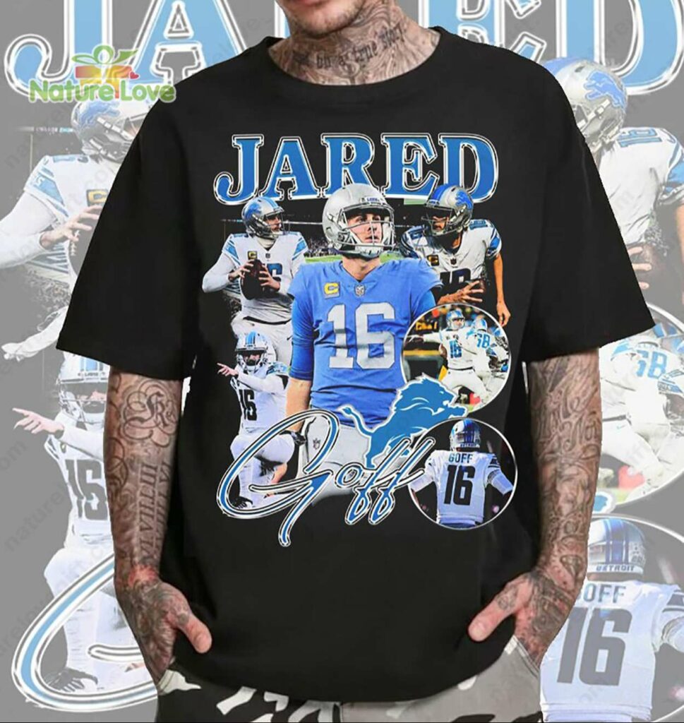 Vintage Jared Goff Bootleg Shirt Detroit Lions Football T-Shirt ...